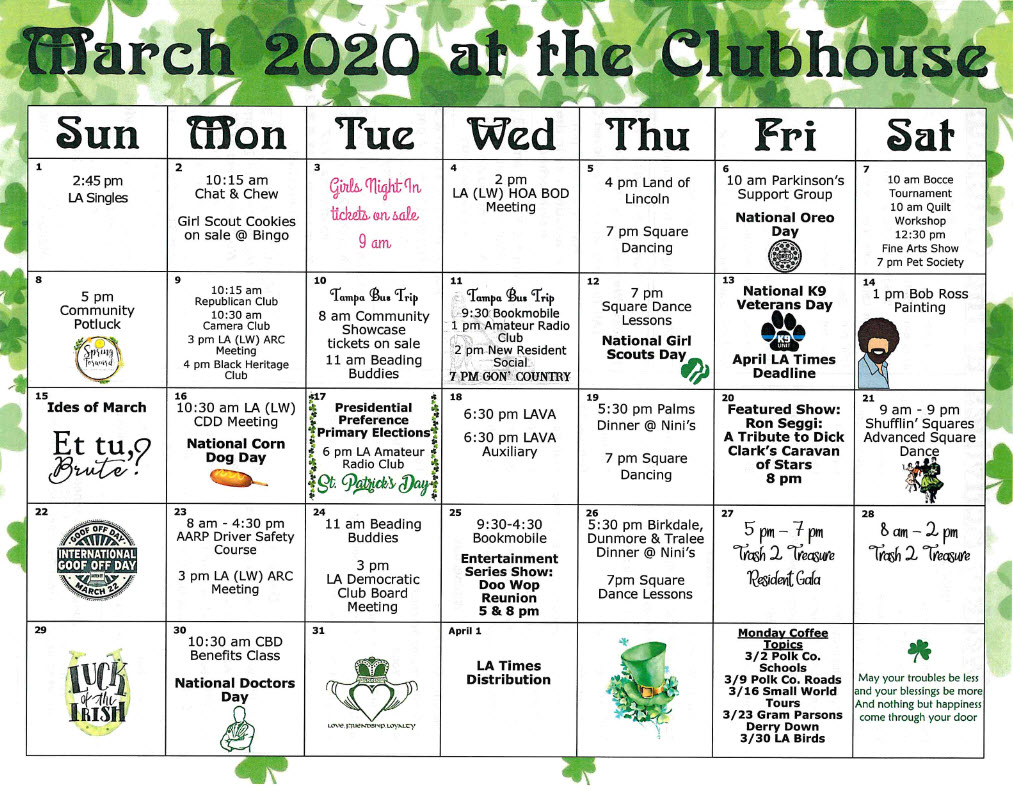 Activities/Events : Lake Ashton Resales